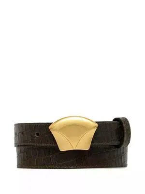 SESSUN Croc-embossed Buckle Belt