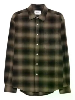 Nn07 Button-up Shirt Made In Soft Cotton And Woven In A Flannel Twill Weave - Black
