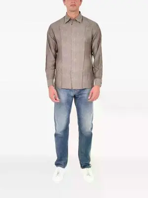 Emporio Armani Herringbone-pattern Shirt