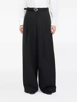 Liu Jo Wide Leg Jewel-buckle Trousers