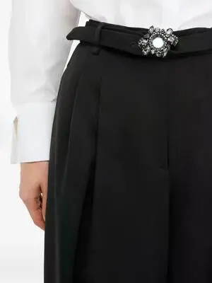 Liu Jo Wide Leg Jewel-buckle Trousers