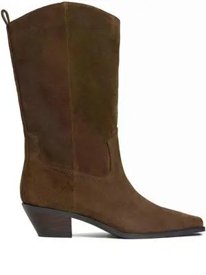 12 STOREEZ 40mm Suede Western Boots