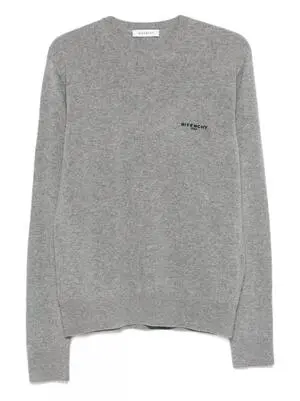 Givenchy Logo Crew-neck Sweater - Grey