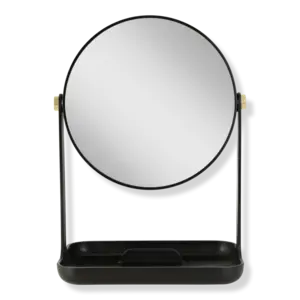 ZADRO Makeup Mirror With 5x/1x Magnification, Tray & Phone Holder - Black