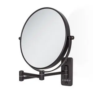 ZADRO Wall Mounted Makeup Mirror With 8x/1x Magnification - Oil Rubbed Bronze