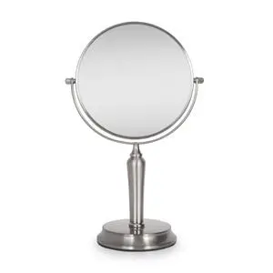 ZADRO Anaheim Makeup Mirror With Magnification - Satin Nickel
