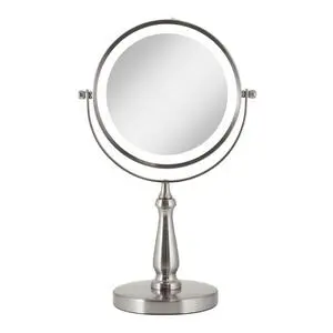 ZADRO Led Lighted Makeup Mirror With 8x/1x Magnification - Satin Nickel