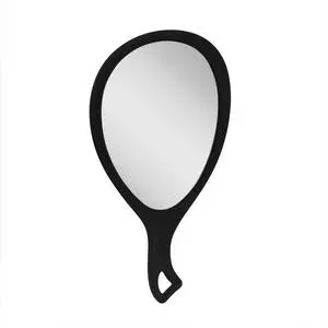 ZADRO Medium Teardrop Handheld Mirror With Curved Handle - Black Onyx