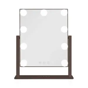 ZADRO Hollywood Led Vertical Countertop Makeup Mirror - Chocolate