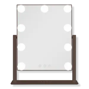 ZADRO Hollywood Led Vertical Countertop Makeup Mirror - Chocolate