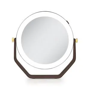 ZADRO Led Lighted Makeup Mirror With 5x/1x Magnifications - Chocolate