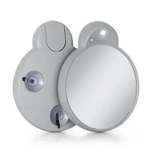 ZADRO Led Lighted Compact Mirror With 10x, Suction Cups - Gray