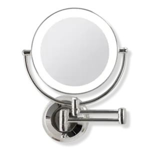 ZADRO Lighted Wall Mounted Makeup Mirror With 5x/1x Battery/cord - Chrome