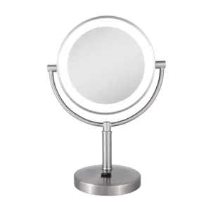 ZADRO Laguna, Led Lighted Makeup Mirror With 10x/1x - Satin Nickel