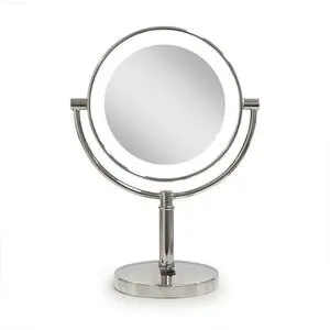ZADRO Laguna, Led Lighted Makeup Mirror With 10x/1x - Polished Nickel
