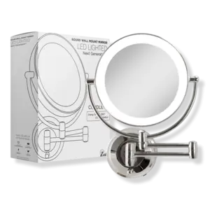 ZADRO Lighted Wall Mounted Makeup Mirror With 10x/1x Battery/cord - Chrome