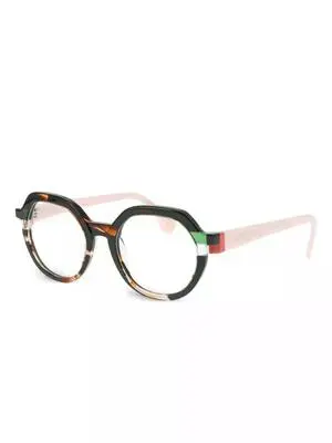 FACE À FACE Geometric Frame Eyeglasses - Brown