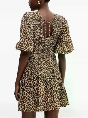 NEVER FULLY DRESSED Animal-print Mini Dress