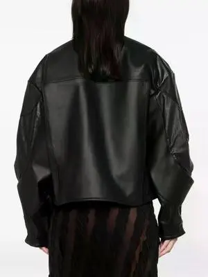ANNI SALONEN Rose Detail Leather Jacket