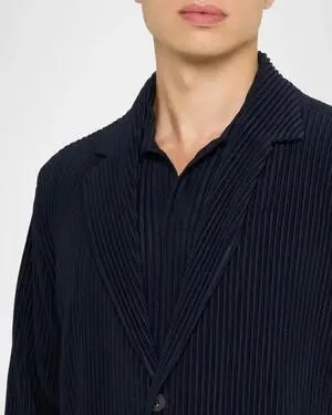 Issey Miyake Pleated Basics Jacket - Navy