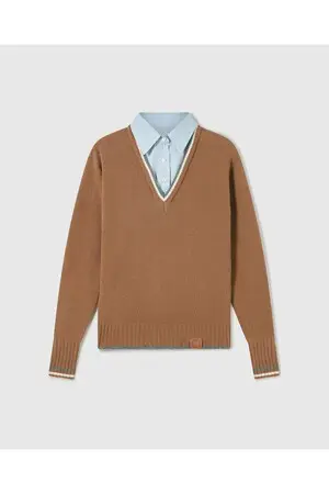 Stella McCartney Hybrid Knit Jumper Shirt