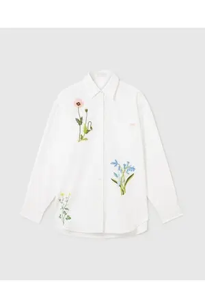 Stella McCartney Floral Embroidered Shirt - White