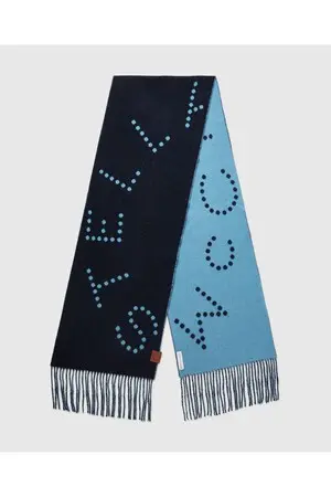Stella McCartney Logo Fringe Scarf - Natural