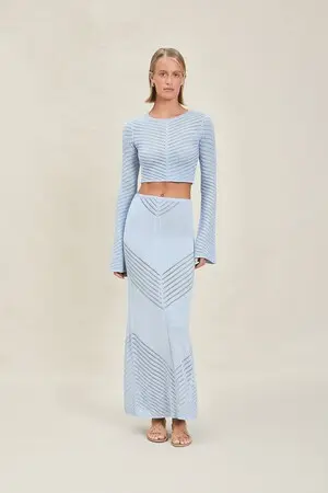 Devon Windsor Raya Knit Top - Metallic