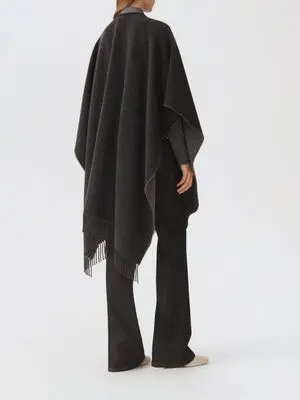 Fabiana Filippi Cape With Fringed Hem