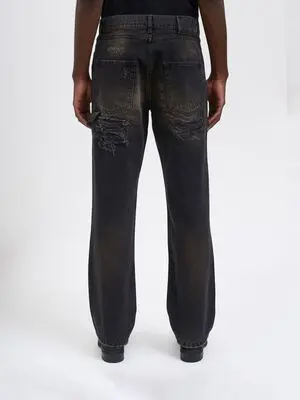 PAURA Distressed Wash Jeans