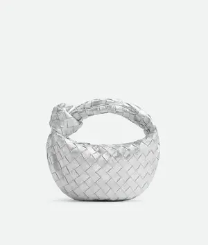 Bottega Veneta Mini Jodie Top Handle Bag - Silver