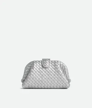 Bottega Veneta Small Lauren 1980 Clutch - Silver