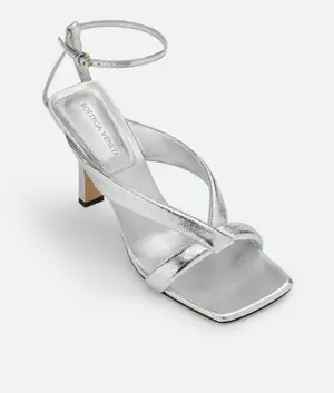 Bottega Veneta Riva Strap Sandal - Silver