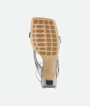 Bottega Veneta Riva Strap Sandal - Silver