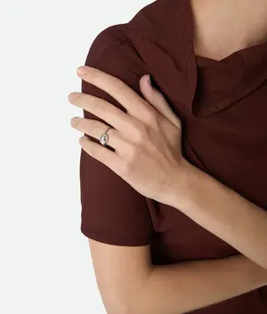 Bottega Veneta Drop Ring - Silver