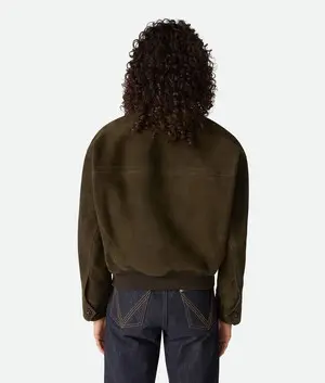 Bottega Veneta Suede Leather Blouson - Deep Moss