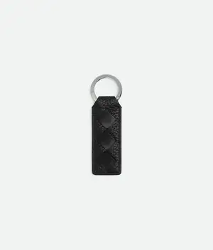 Bottega Veneta Tab Key Ring - Black