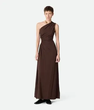 Bottega Veneta Crepe Viscose Jersey Long Dress - Clove