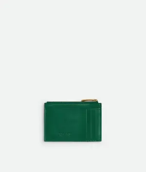 Bottega Veneta Intrecciato Zipped Card Case - Jungle