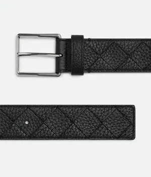 Bottega Veneta Intrecciato Belt - Black