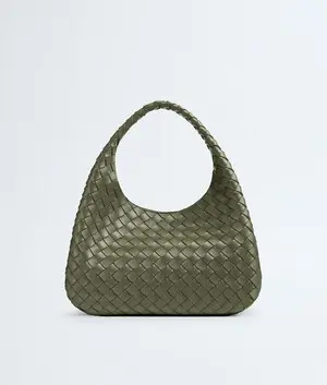 Bottega Veneta Intrecciato Leather Shoulder Bag - Pickle