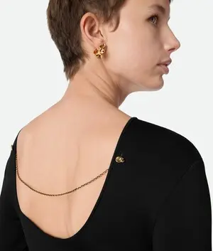Bottega Veneta Compact Viscose Long Dress - Black
