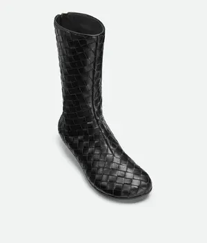 Bottega Veneta Intrecciato Leather Flat Boots