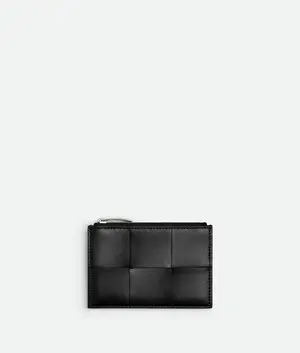 BOTTEGA  VENETA Cassette Zipped Card Case - Black