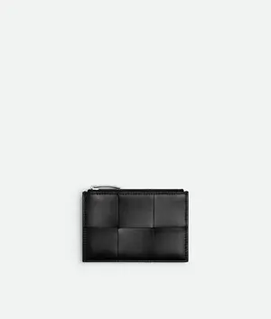 BOTTEGA  VENETA Cassette Zipped Card Case - Black
