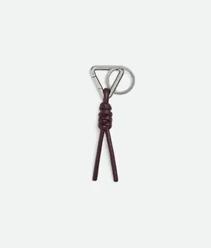 BOTTEGA  VENETA Triangle Key Ring - Dark Barolo
