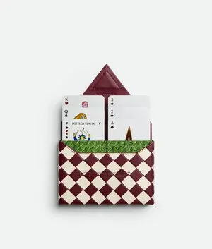 BOTTEGA  VENETA Intrecciato Playing Cards - Barolo/sea Salt