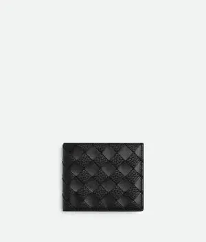 BOTTEGA  VENETA Intrecciato Bi-fold Wallet - Black