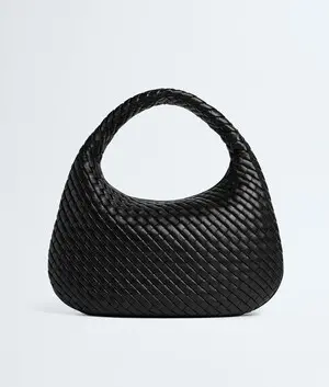 Bottega Veneta Padded Intrecciato Shoulder Bag - Black