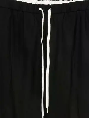 MAISON MARGIELA Wool Blend Drawstring Trousers - Black